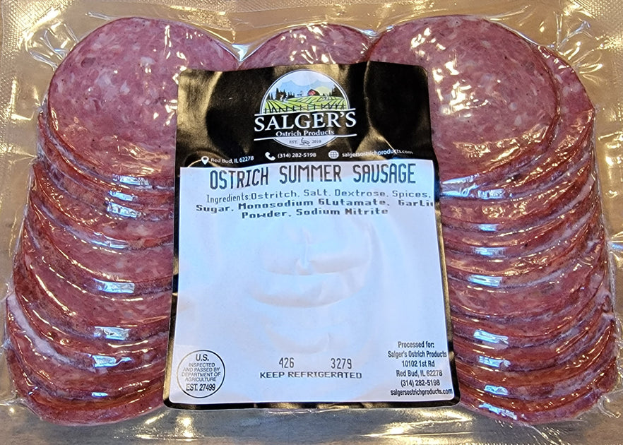 Ostrich Summer Sausage (11-12 oz pack) | Salger's Ostrich Products