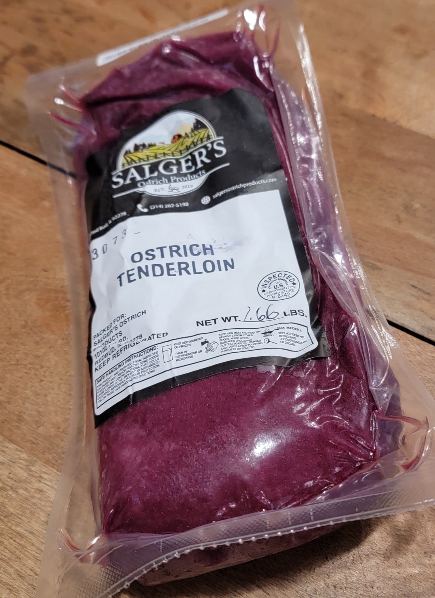 Ostrich Tenderloin (Whole) | Salger's Ostrich Products